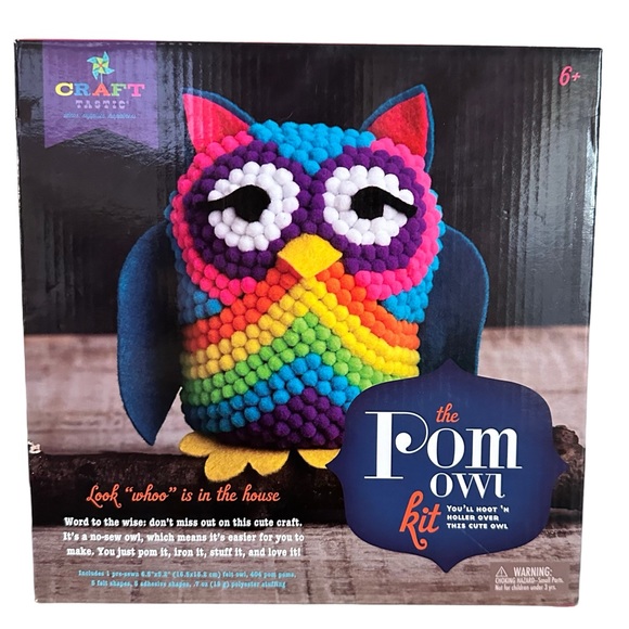 craft-tastic | Other | Crafttastic Pom Owl Craft Kit Makes One Pompom ...